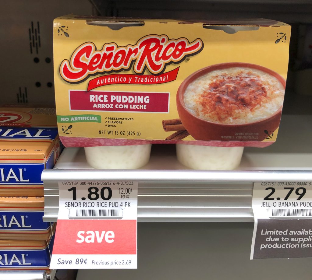 Senor Rico Rice Pudding 4-Pack Just $1.30 At Publix | iHeartPublix