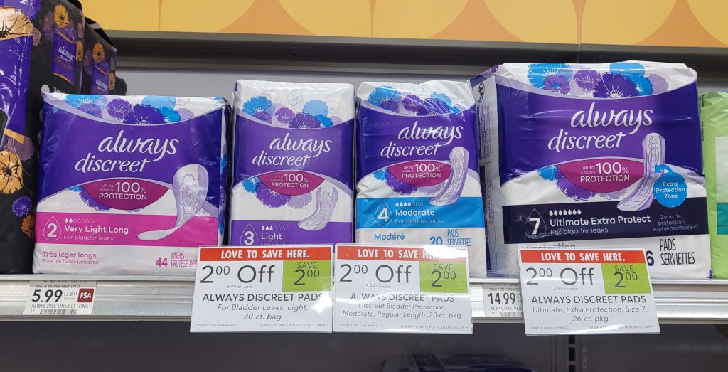 Always Discreet Pads & Liners As Low As 99¢ At Publix (Regular Price $5 ...